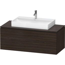 Duravit L-Cube Konsolenwaschtischunterbau wandh&auml;ngend Nussbaum geb&uuml;rstet Matt 1220x550x482 mm - LC48 LC4882069690000