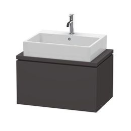 Duravit L-Cube Konsolenwaschtischunterbau wandh&auml;ngend Graphit Supermatt 720x477x400 mm - LC580108080 LC580108080