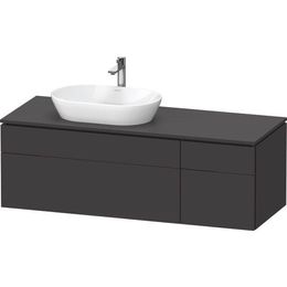 Duravit L-Cube Konsolenwaschtischunterbau wandh&auml;ngend Graphit Supermatt 1420x550x482 mm - LC48770808 LC4877080800000