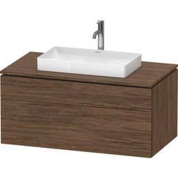Duravit L-Cube Konsolenwaschtischunterbau wandh&auml;ngend Nussbaum dunkel Matt 1020x550x482 mm - LC48810 LC4881021210000