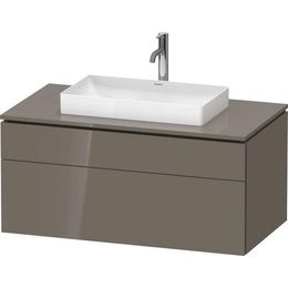 Duravit L-Cube Konsolenwaschtischunterbau wandh&auml;ngend Flanell Grau Hochglanz 1020x550x482 mm - LC488 LC4881089890000