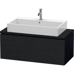 Duravit L-Cube Konsolenwaschtischunterbau wandh&auml;ngend Eiche Schwarz Matt 1020x477x400 mm - LC5804016 LC580401616