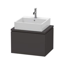 Duravit L-Cube Konsolenwaschtischunterbau wandh&auml;ngend Graphit Supermatt 620x477x400 mm - LC580008080 LC580008080