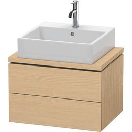 Duravit L-Cube Konsolenwaschtischunterbau wandh&auml;ngend Natur Eiche Matt 620x477x400 mm - LC580503030 LC580503030