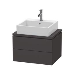 Duravit L-Cube Konsolenwaschtischunterbau wandh&auml;ngend Graphit Supermatt 620x477x400 mm - LC580508080 LC580508080