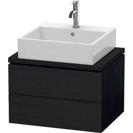 Duravit L-Cube Konsolenwaschtischunterbau wandh&auml;ngend Eiche Schwarz Matt 620x477x400 mm - LC58050161 LC580501616