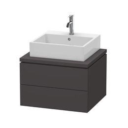 Duravit L-Cube Konsolenwaschtischunterbau wandh&auml;ngend Graphit Supermatt 620x547x400 mm - LC581508080 LC581508080
