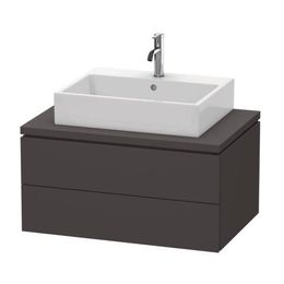 Duravit L-Cube Konsolenwaschtischunterbau wandh&auml;ngend Graphit Supermatt 820x547x400 mm - LC581708080 LC581708080