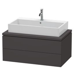 Duravit L-Cube Konsolenwaschtischunterbau wandh&auml;ngend Graphit Supermatt 920x547x400 mm - LC581808080 LC581808080