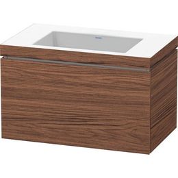 Duravit L-Cube c-bonded Set wandh&auml;ngend Nussbaum dunkel Matt 800x480x500 mm - LC6917N2121 LC6917N2121