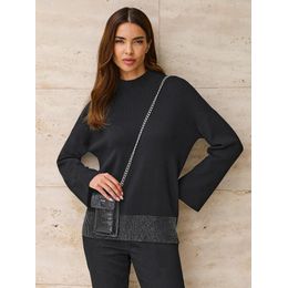 Heine Damen Strickpullover "Pullover", schwarz, Gr. 34, unifarben, 80% Viskose, 20% Polyamid, Pullover