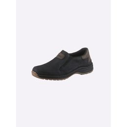 Rieker Herren Slipper, Gr. 46, schwarz, Lederimitat, Schuhe