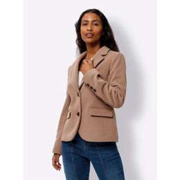 Heine Damen Jackenblazer "Woll-Blazer", beige, Gr. 38, 80% Wolle, 20% Polyamid, Blazer