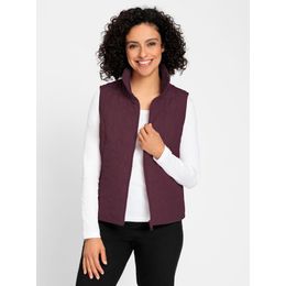 Inspirationen Damen Steppweste, rot, Gr. 40, unifarben, 100% Polyester, Wattierung:100% Polyester, Westen