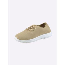 Andrea Conti Damen Schnürschuh, Gr. 42, beige, Textil, Schuhe