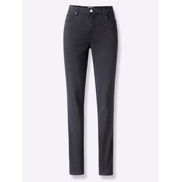 Casual Looks Damen 5-Pocket-Hose, schwarz, Gr. 20, unifarben, 97% Baumwolle, 3% Elasthan, Hosen