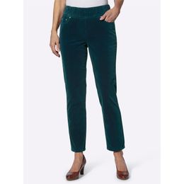 Inspirationen Damen Schlupfhose, blau, Gr. 40, unifarben, 98% Baumwolle, 2% Elasthan, Hosen