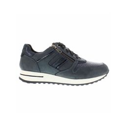 Casual Looks Damen Sneaker, Gr. 40, blau, Glattleder, Lackleder, Nubukleder, Schuhe