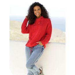 Heine Damen Strickpullover "Pullover", rot, Gr. 38, unifarben, 100% Baumwolle, Pullover