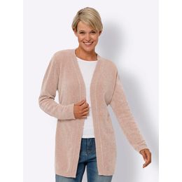 Classic Basics Damen Strickjacke, beige, Gr. 42, unifarben, 100% Polyester, Strickjacken