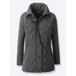 Inspirationen Damen Steppjacke, grau, Gr. 40, unifarben, 100% Polyester, Wattierung:100% Polyester, Jacken
