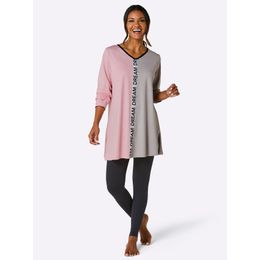 wäschepur WÄSCHEPUR Damen Schlafanzug, Gr. 36, rosa, 50% Baumwolle, 50% Viskose, Unterteil:48% Baumwolle, 4% Elasthan, 48% Viskose, Homewear-Sets