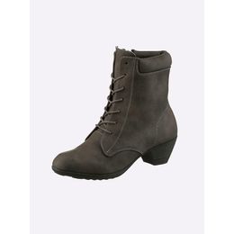 Andrea Conti Damen Schnürstiefelette, Gr. 37, grau, Textil, Schuhe