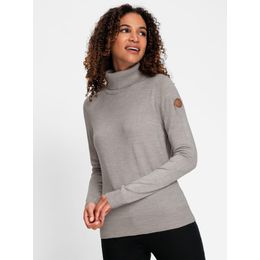 Casual Looks Damen Rollkragenpullover "Rollkragen-Pullover", grau, Gr. 46, meliert, unifarben, 100% Polyacryl, Pullover