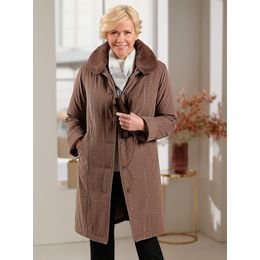 CLASSIC Damen Wintermantel, braun, Gr. 19, unifarben, unifarben mit Farbeinsatz, unifarben mit Farbeins&auml;tzen, 89% Polyester, 11% Polyamid,