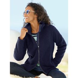 Heine Damen Langjacke, blau, Gr. 38, unifarben, 100% Polyester, Jacken
