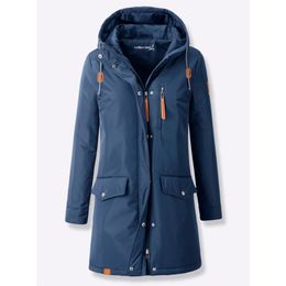 Casual Looks Damen Regenjacke, blau, Gr. 38, unifarben, 100% Polyester, Jacken