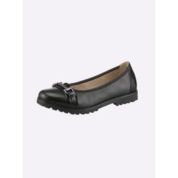 Caprice Damen Slipper, Gr. 38, schwarz, Glattleder, Lackleder, Schuhe