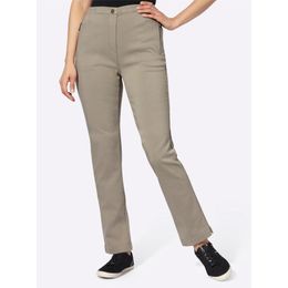 Classic Basics Damen Thermohose, braun, Gr. 48, unifarben, 76% Viskose, 21% Polyamid, 3% Elasthan, Hosen