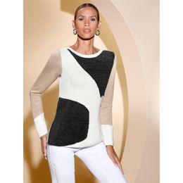 CR&Eacute;ATION L CREATION L Damen Strickpullover "Pullover", beige, Gr. 38, gemustert, mehrfarbig, 47% Polyacryl, 41% Baumwolle, 12% Polyamid, Pullover
