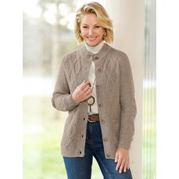 Classic Basics Damen Strickjacke, beige, Gr. 40, meliert, 75% Polyacryl, 19% Polyamid, 6% Polyester, Strickjacken