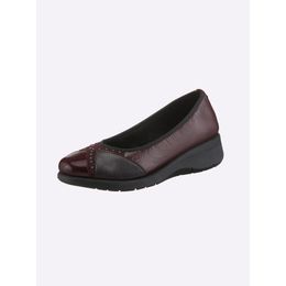 Casual Looks Damen Ballerina, Gr. 38, rot, Lackleder, Schuhe