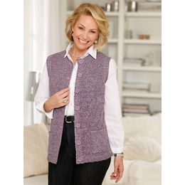 Classic Basics Damen Strickweste, lila, Gr. 42, meliert, 75% Polyacryl, 20% Polyester, 5% Polyamid, Westen