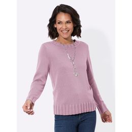 Casual Looks Damen Strickpullover "Pullover", rosa, Gr. 54, unifarben, 50% Baumwolle, 50% Polyacryl, Pullover