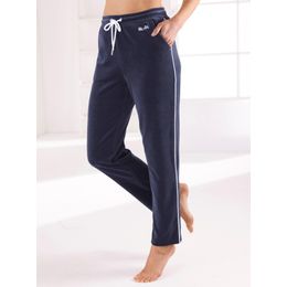 feel good Damen Jogginghose, Gr. 24, blau, 80% Baumwolle, 20% Polyester, unifarben, Hosen