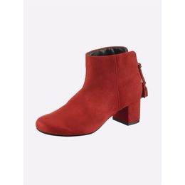 Andrea Conti Damen Stiefelette, Gr. 38, rot, Textil, Schuhe