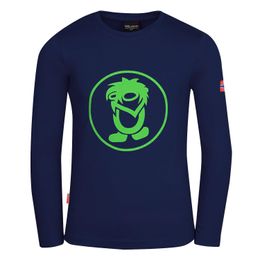 Trollkids Mädchen Langarmshirt "KIDS TROLL LONGSLEEVE", blau, Gr. 164, Obermaterial: 65% Baumwolle, 35% Polyester, Shirts