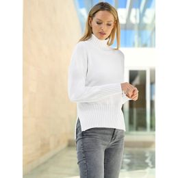 Heine Damen Rollkragenpullover "Pullover", beige, Gr. 46, unifarben, 100% Baumwolle, Pullover