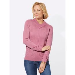 Classic Basics Damen V-Ausschnitt-Pullover "Pullover", rosa, Gr. 38, unifarben, 100% Polyacryl, Pullover