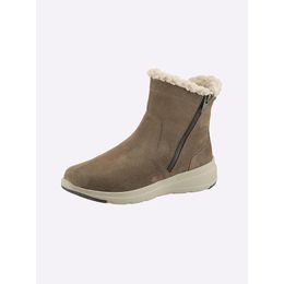 Casual Looks Damen Stiefelette, Gr. 39, beige, Schuhe