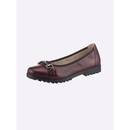 Caprice Damen Slipper, Gr. 38, rot, Glattleder, Lackleder, Schuhe