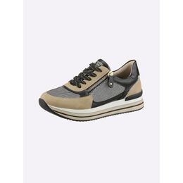 Remonte Damen Sneaker, Gr. 37, beige, Synthetik, Schuhe