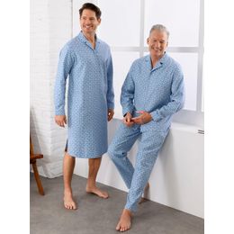 King´S Club KINGS CLUB Herren Schlafanzug, Gr. 44, blau, 100% Baumwolle, Homewear-Sets