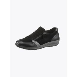Casual Looks Damen Slipper, Gr. 42, schwarz, Glattleder, Nubukleder, Rindsleder, Schuhe