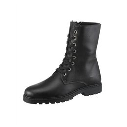 Heine Damen Stiefelette, Gr. 37, schwarz, Glattleder, Leder, Schuhe