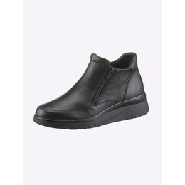 Casual Looks Damen Stiefelette, Gr. 39, schwarz, Glattleder, Schuhe